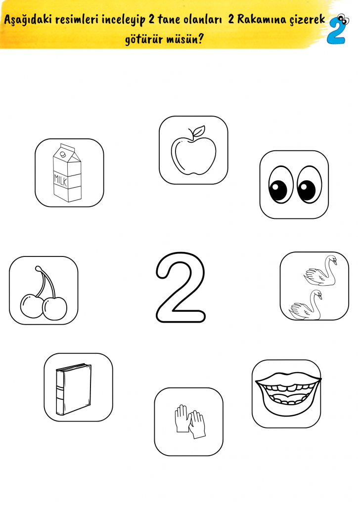 2 Rakamı Okuma Yazmaya Hazırlık Çalışması - Annenin Okulu