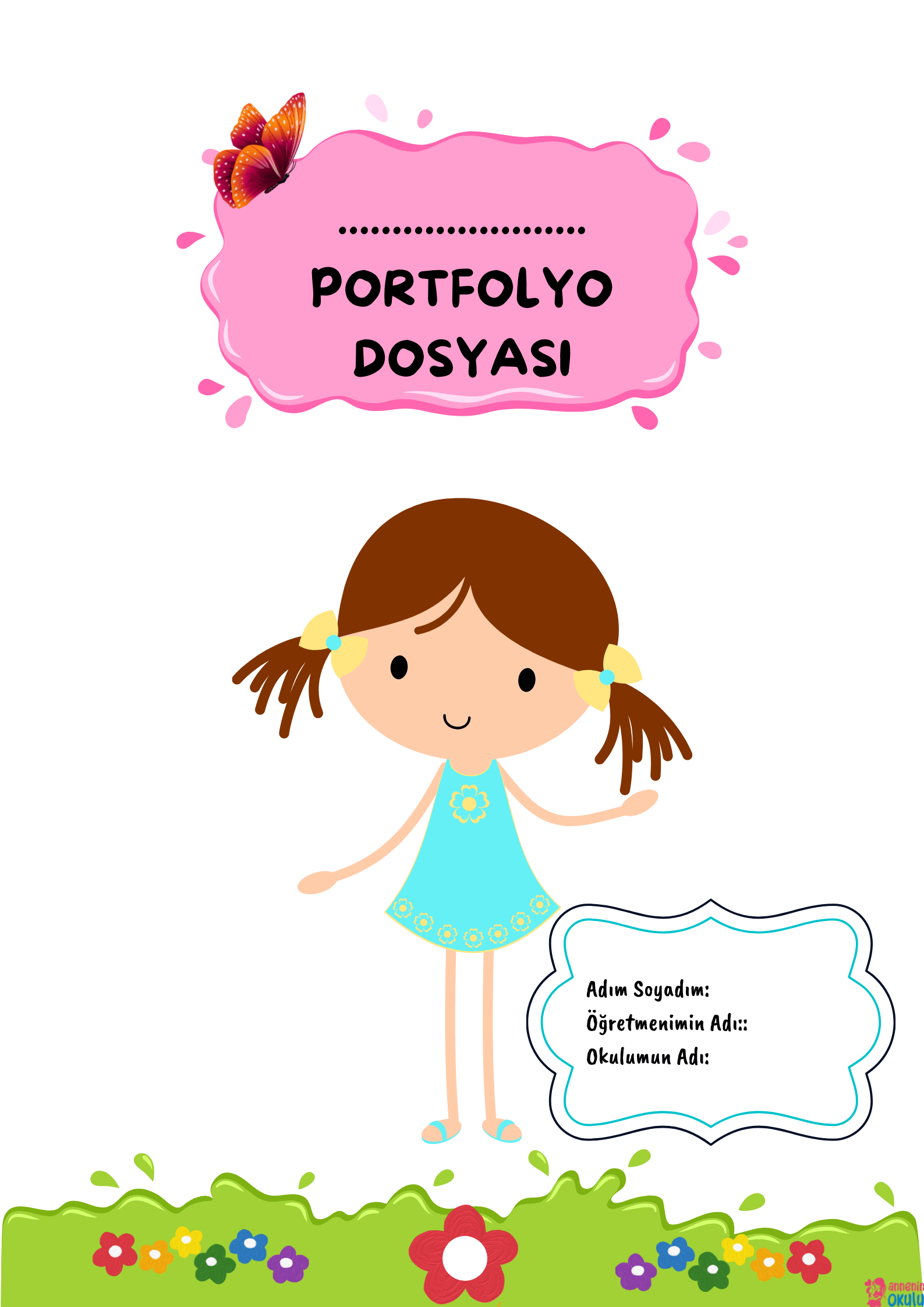 Anasınıfı Öğrenci Portfolyo Dosyası RENKLİ - Annenin Okulu