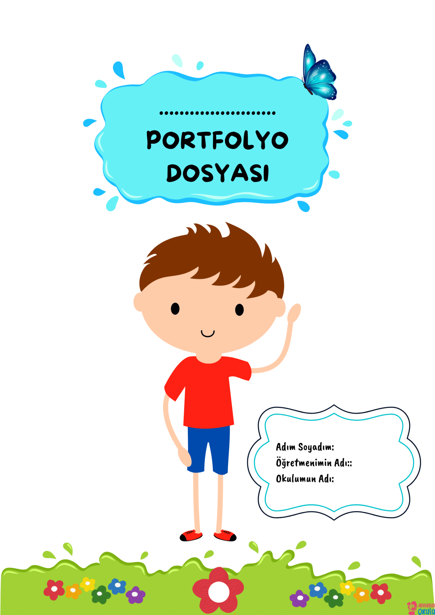 Anasınıfı Öğrenci Portfolyo Dosyası RENKLİ - Annenin Okulu