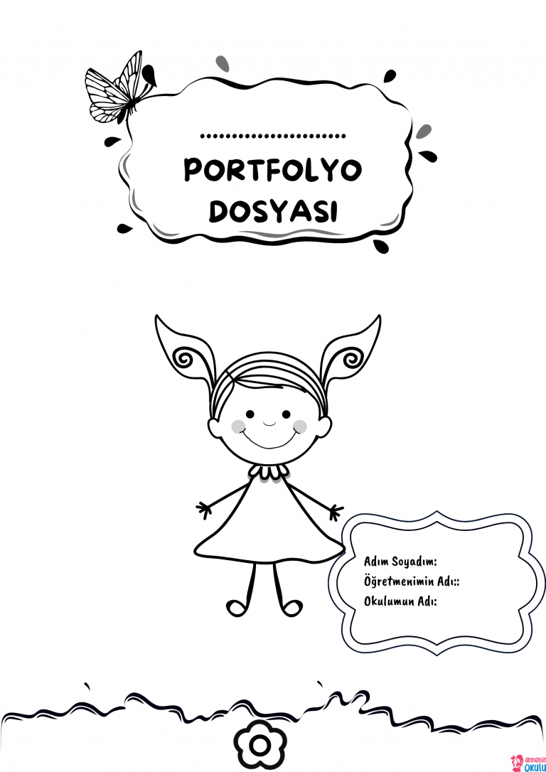 Anasınıfı Öğrenci Portfolyo Dosyası RENKSİZ - Annenin Okulu