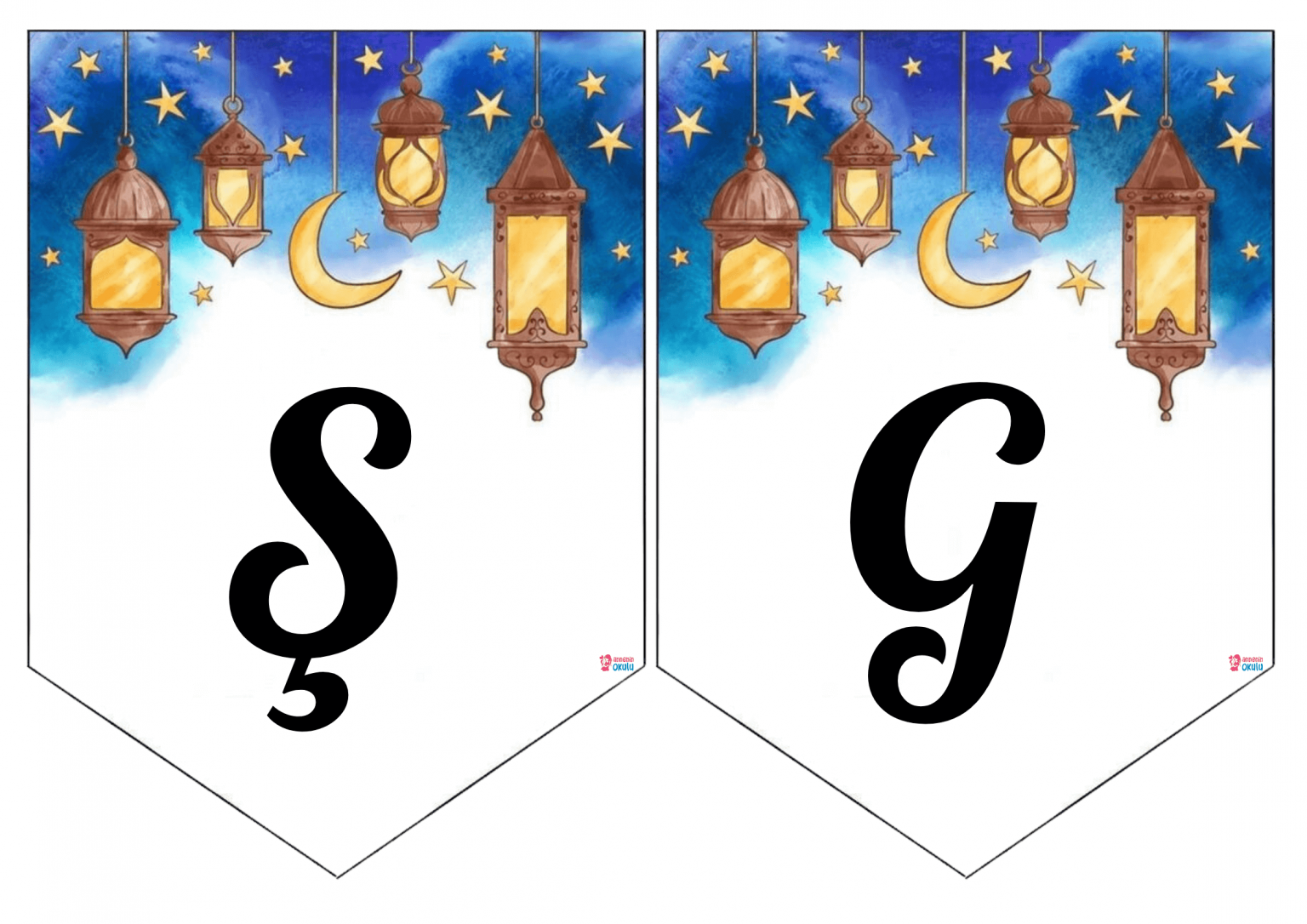 Hoş Geldin Ramazan Pano için Yazı Fontu - Annenin Okulu