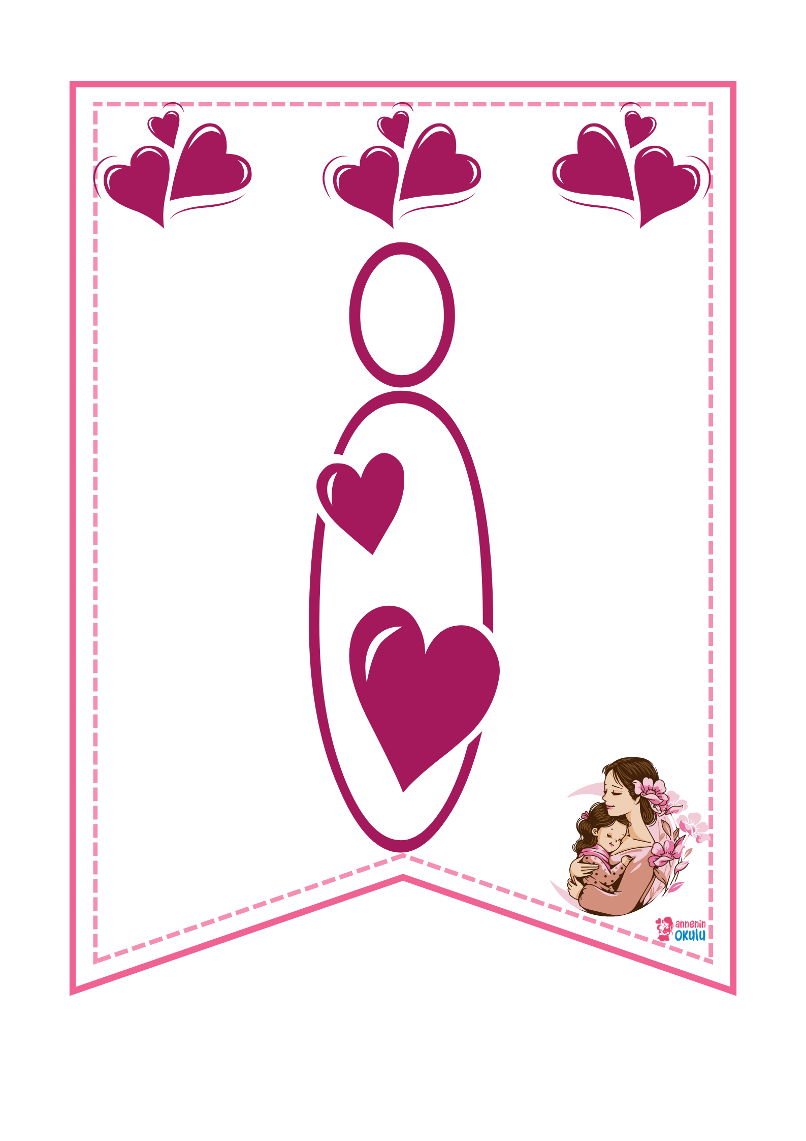 Benim Annem Bir Melek Pano Yazısı - Annenin Okulu