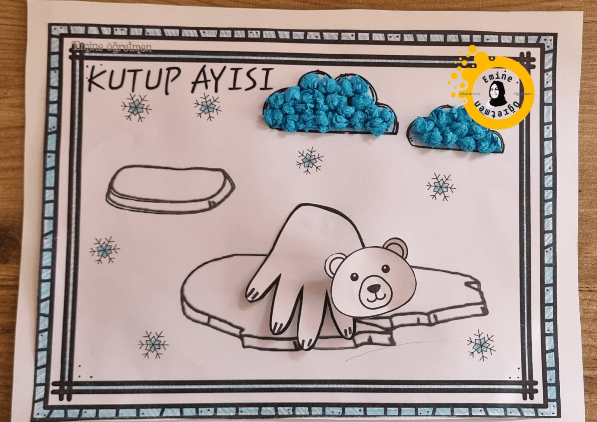 Kutup Ayısı Kağıt Etkinliği - Annenin Okulu